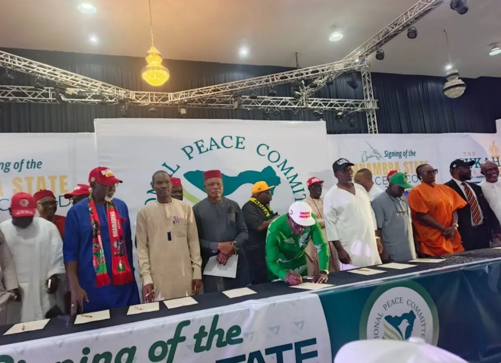 Political parties sign peace pact ahead of Anambra gov election - The ...